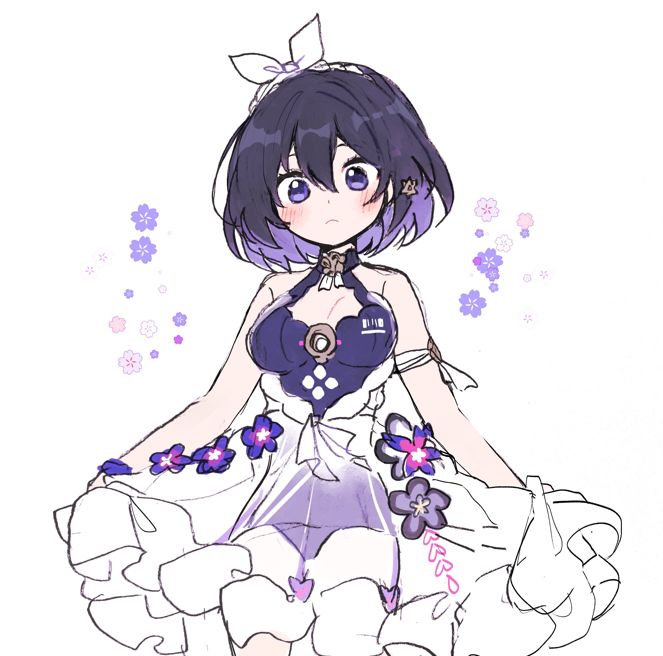The Big ImageBoard (TBIB) - 1girl 5rwpvc bare shoulders black hair ...