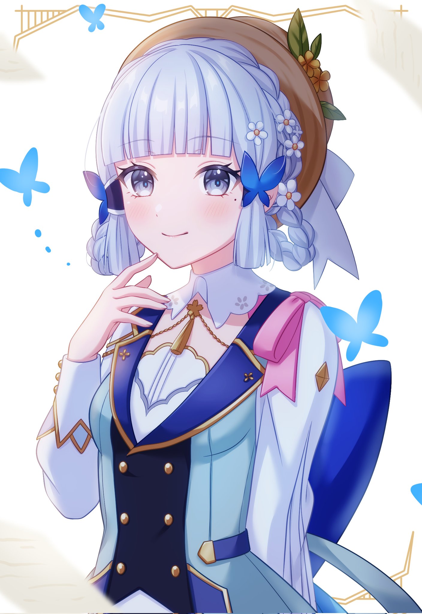 The Big ImageBoard (TBIB) - 1girl bangs blue dress blue eyes blue hair blunt bangs blush braid ...