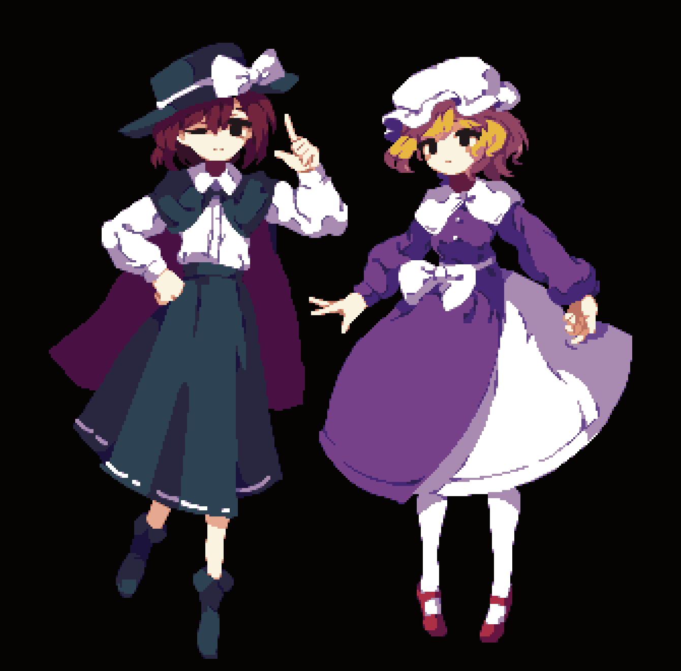 The Big Imageboard Tbib 2girls 4qw5 Arm Up Bangs Black Background