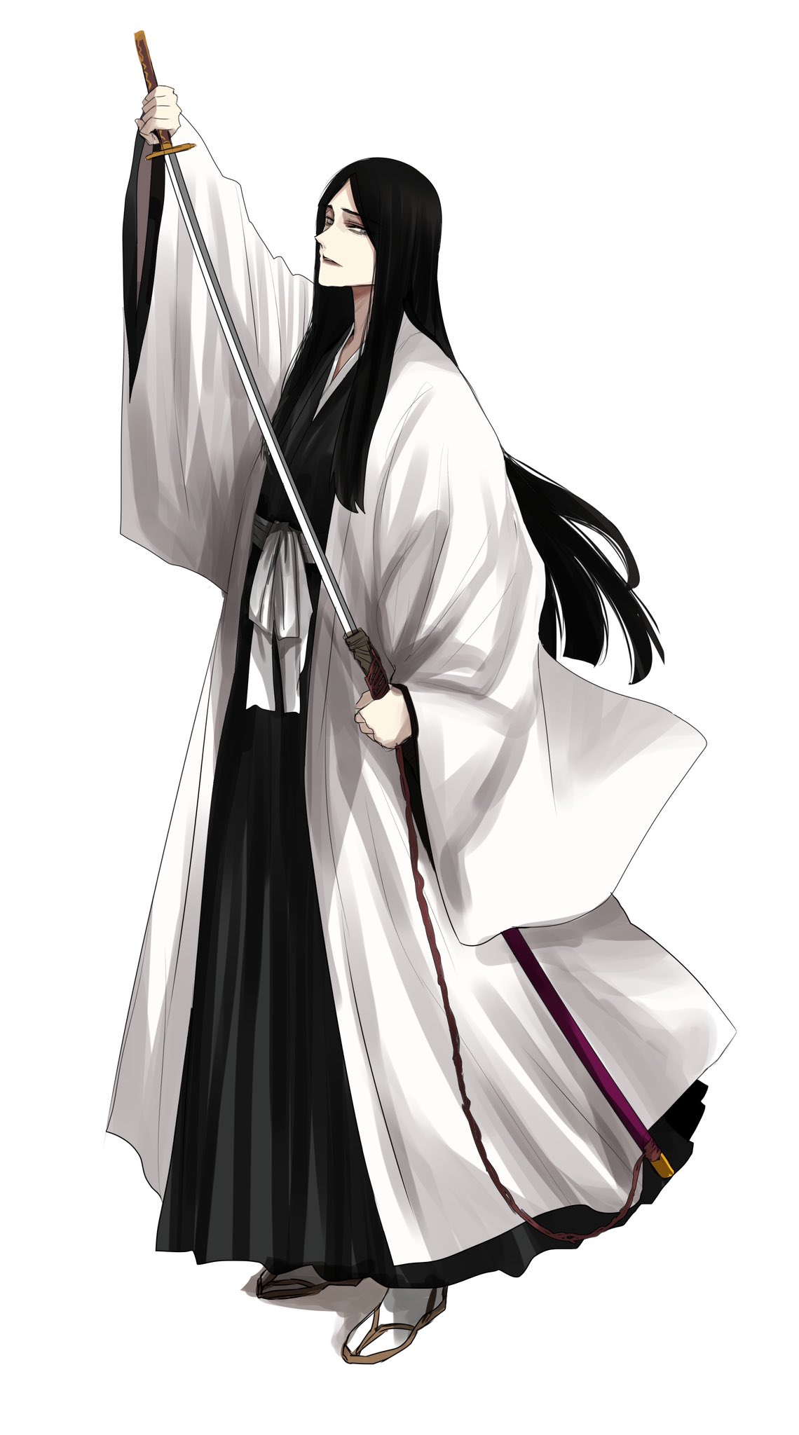 The Big ImageBoard (TBIB) - 1girl black hair black hakama black kimono ...