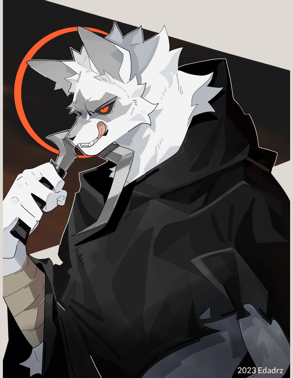 The Big ImageBoard (TBIB) - 2023 5 fingers anthro black cloak black nose black sclera canid ...