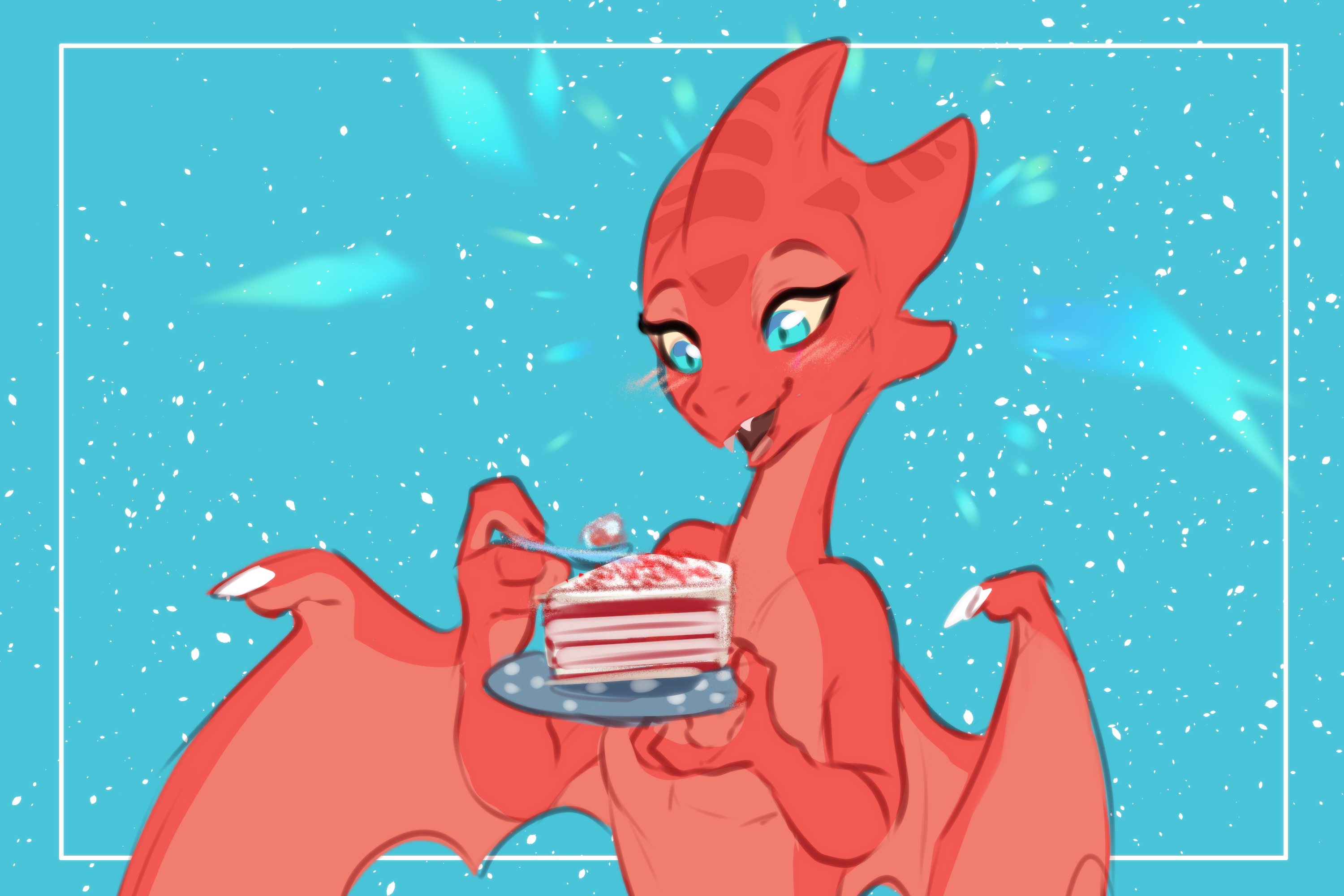 The Big Imageboard Tbib 2022 Ambiguous Gender Blue Eyes Blush Cake