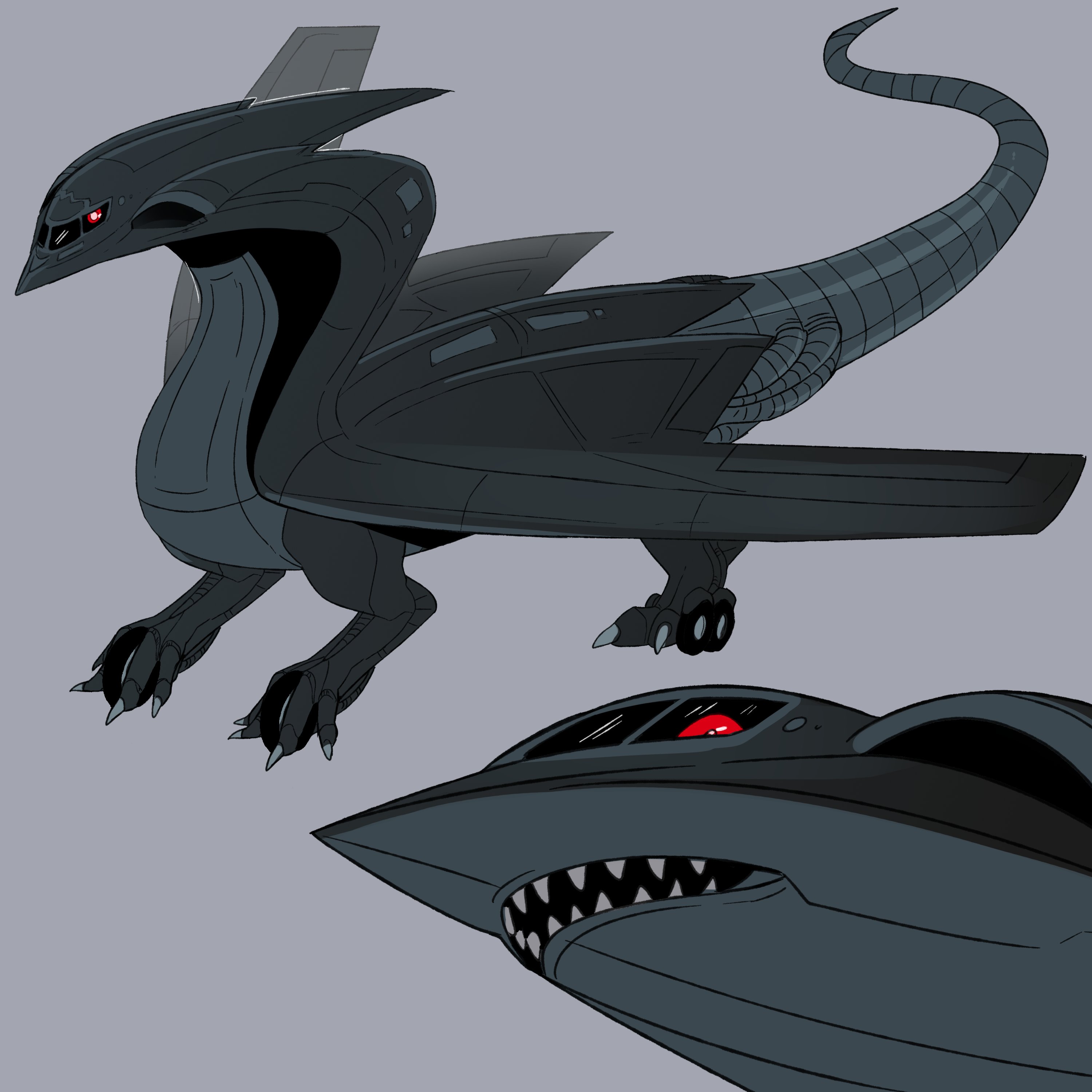 The Big ImageBoard (TBIB) - 1:1 absurd res aircraft ambiguous gender dark body full-length ...