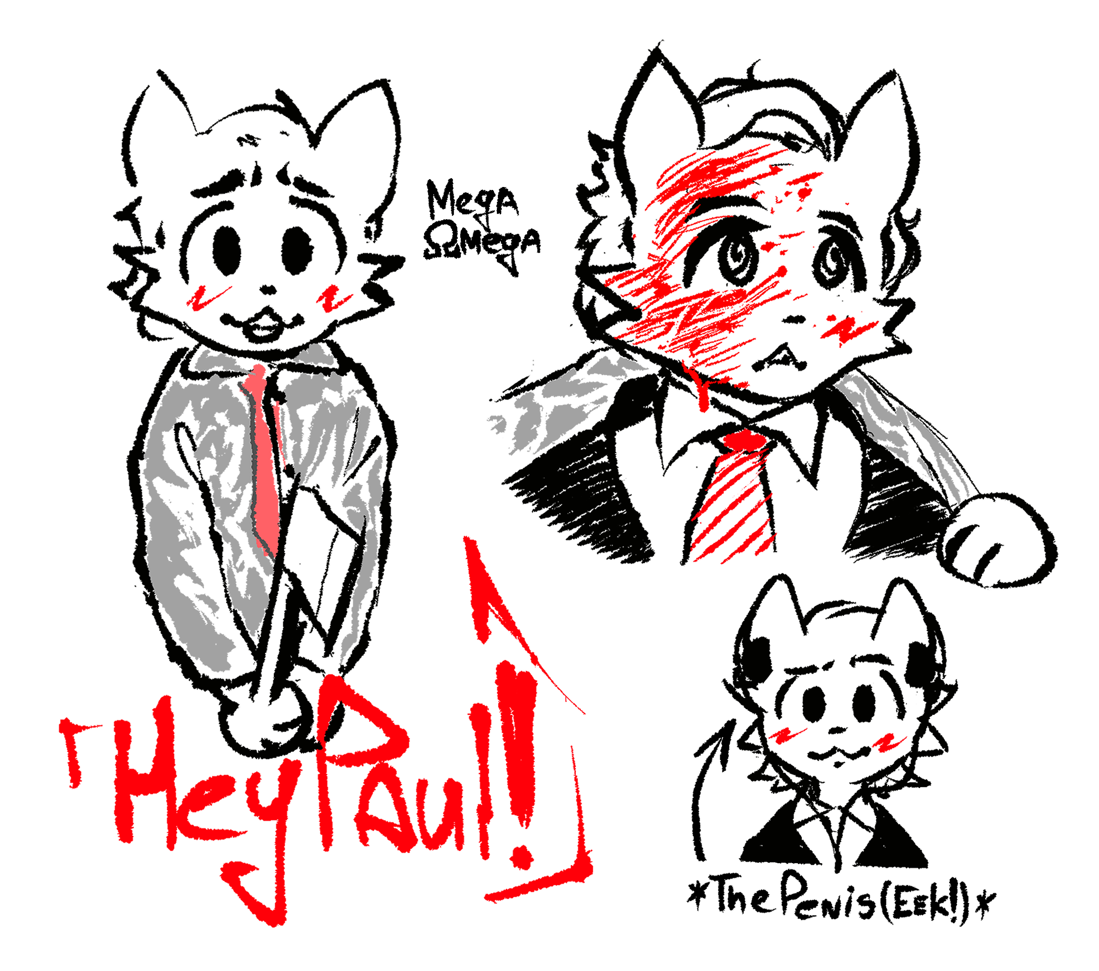 The Big ImageBoard (TBIB) - american psycho anthro blush boy kisser (meme) clothed clothing ...