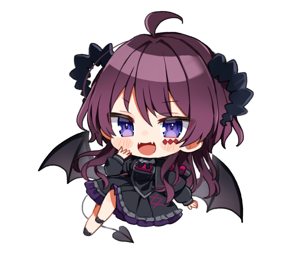 The Big Imageboard Tbib 1girl D Ahoge Black Dress Blush Stickers