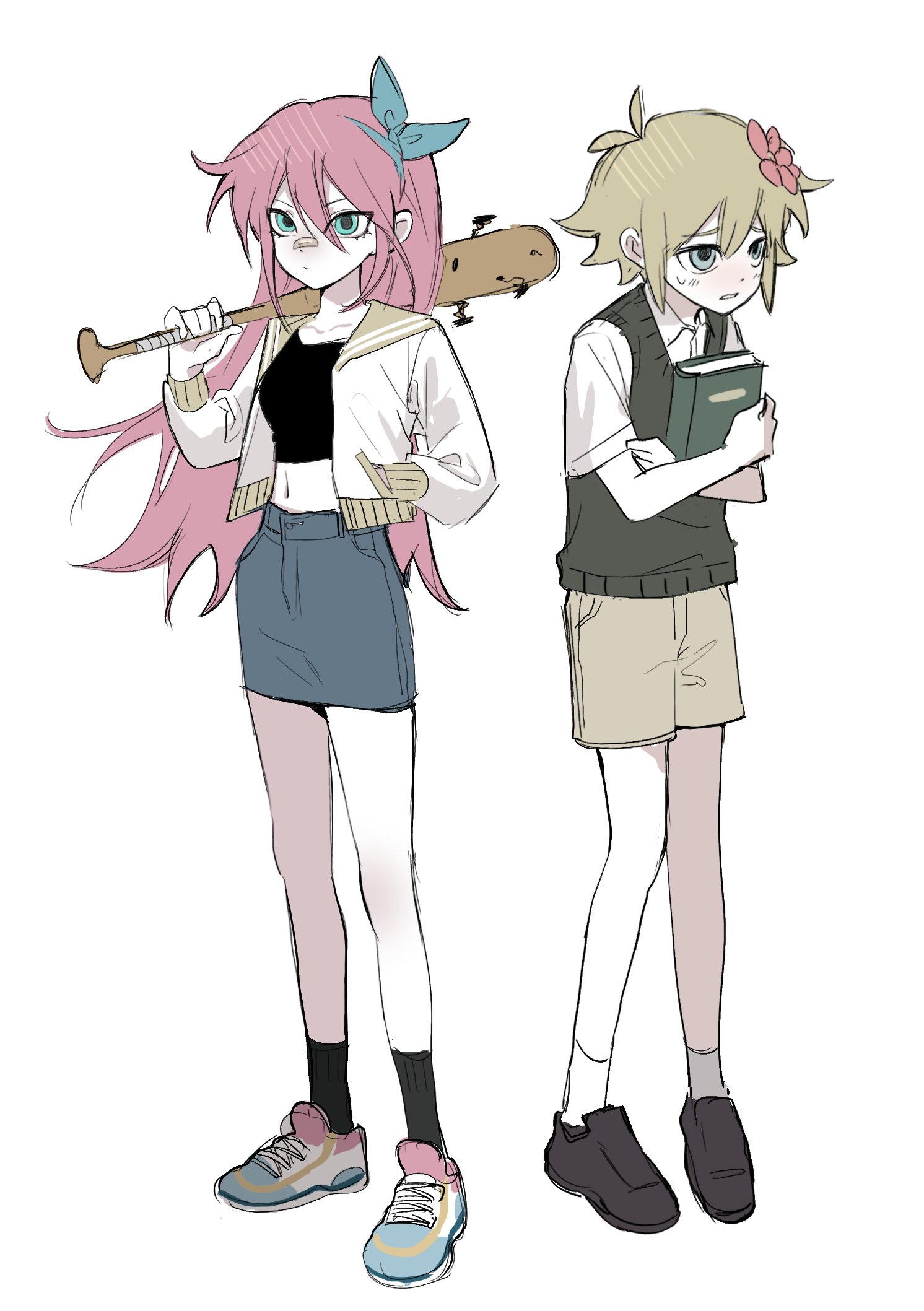 The Big ImageBoard (TBIB) - 1boy 1girl antenna hair aubrey (faraway) (omori) aubrey (omori) back ...