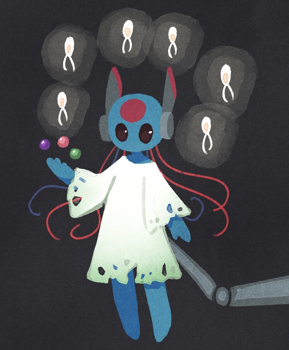 The Big ImageBoard (TBIB) - barefoot black background black eyes blue skin cable circle facial ...