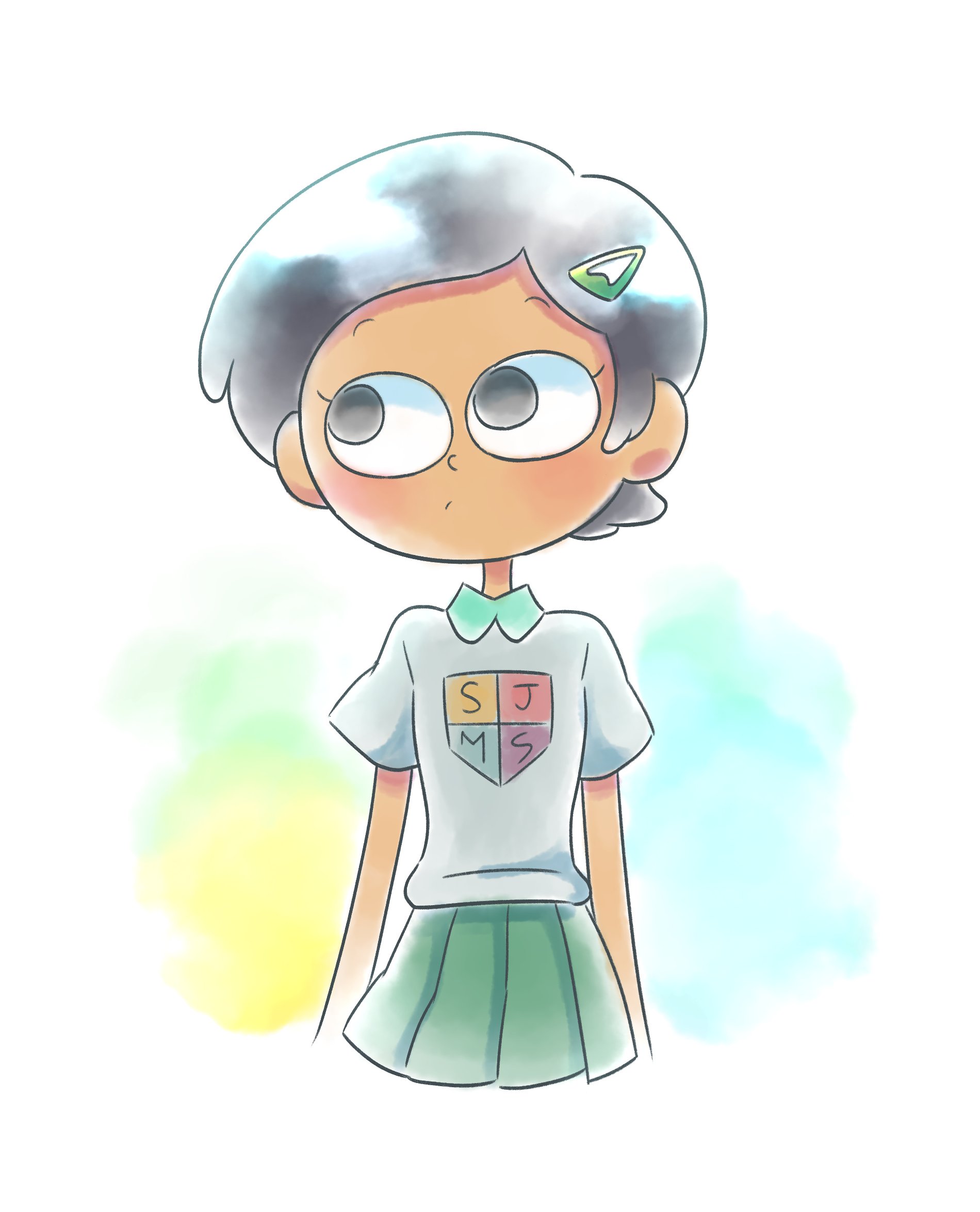 The Big ImageBoard (TBIB) - 1girl amphibia arms at sides black eyes ...