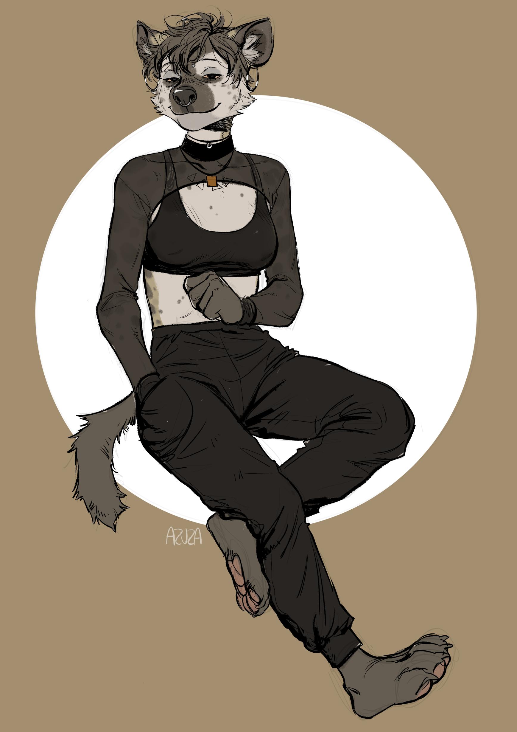 The Big ImageBoard (TBIB) - absurd res anthro azuza black bottomwear black clothing black pants ...