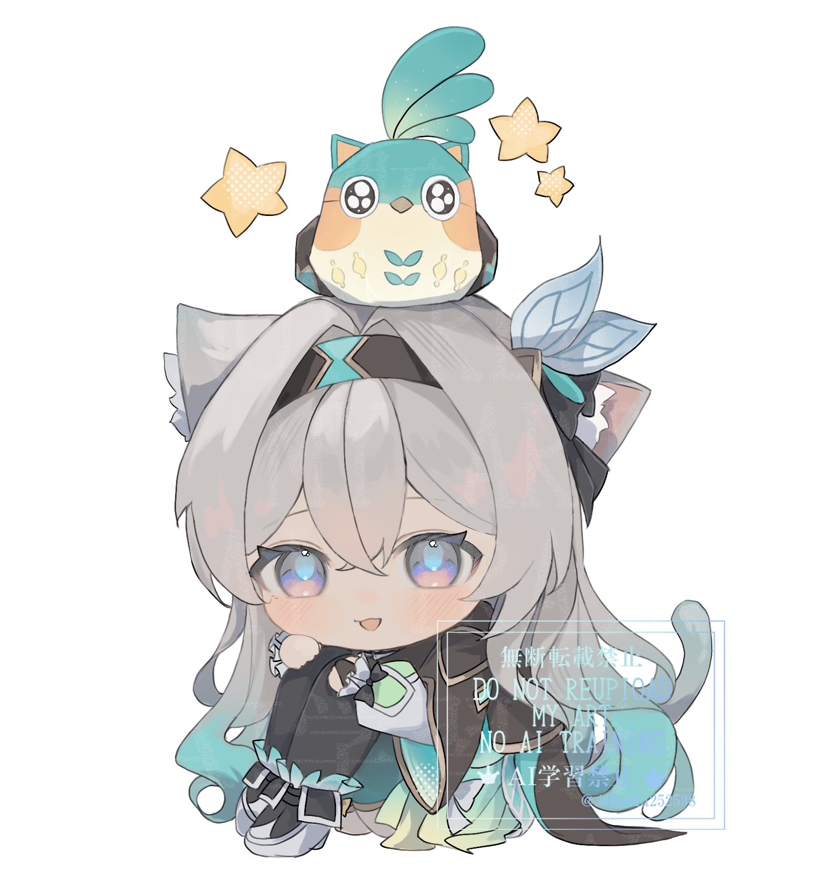 The Big ImageBoard (TBIB) - 1girl animal ears aroha252538 bird black ...