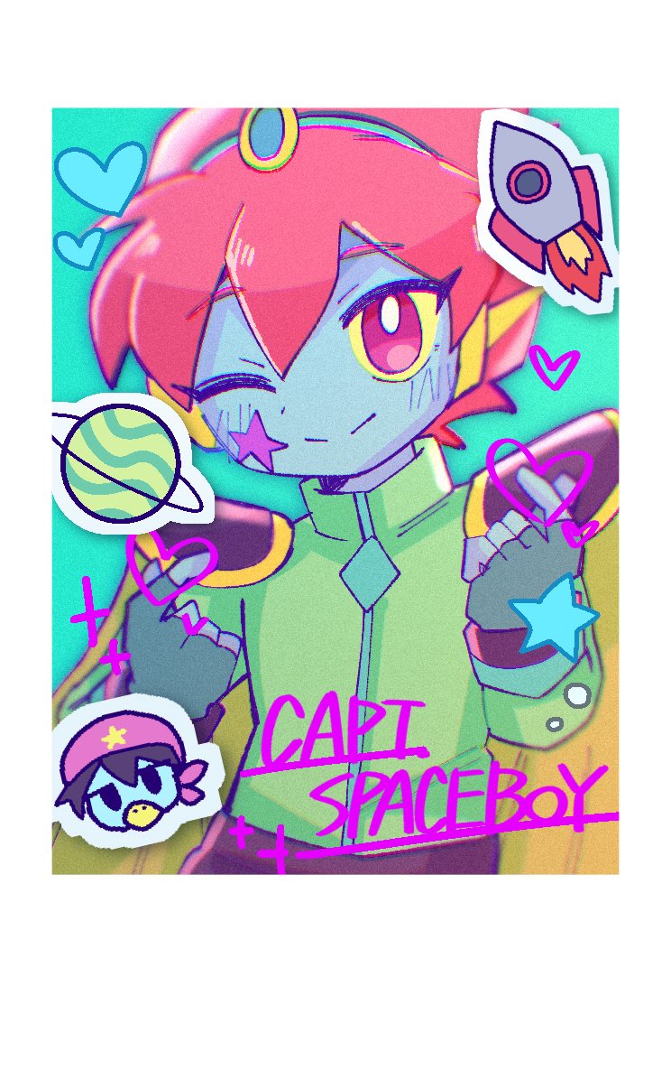 The Big ImageBoard (TBIB) - 1boy blue gloves blue skin cape captain ...