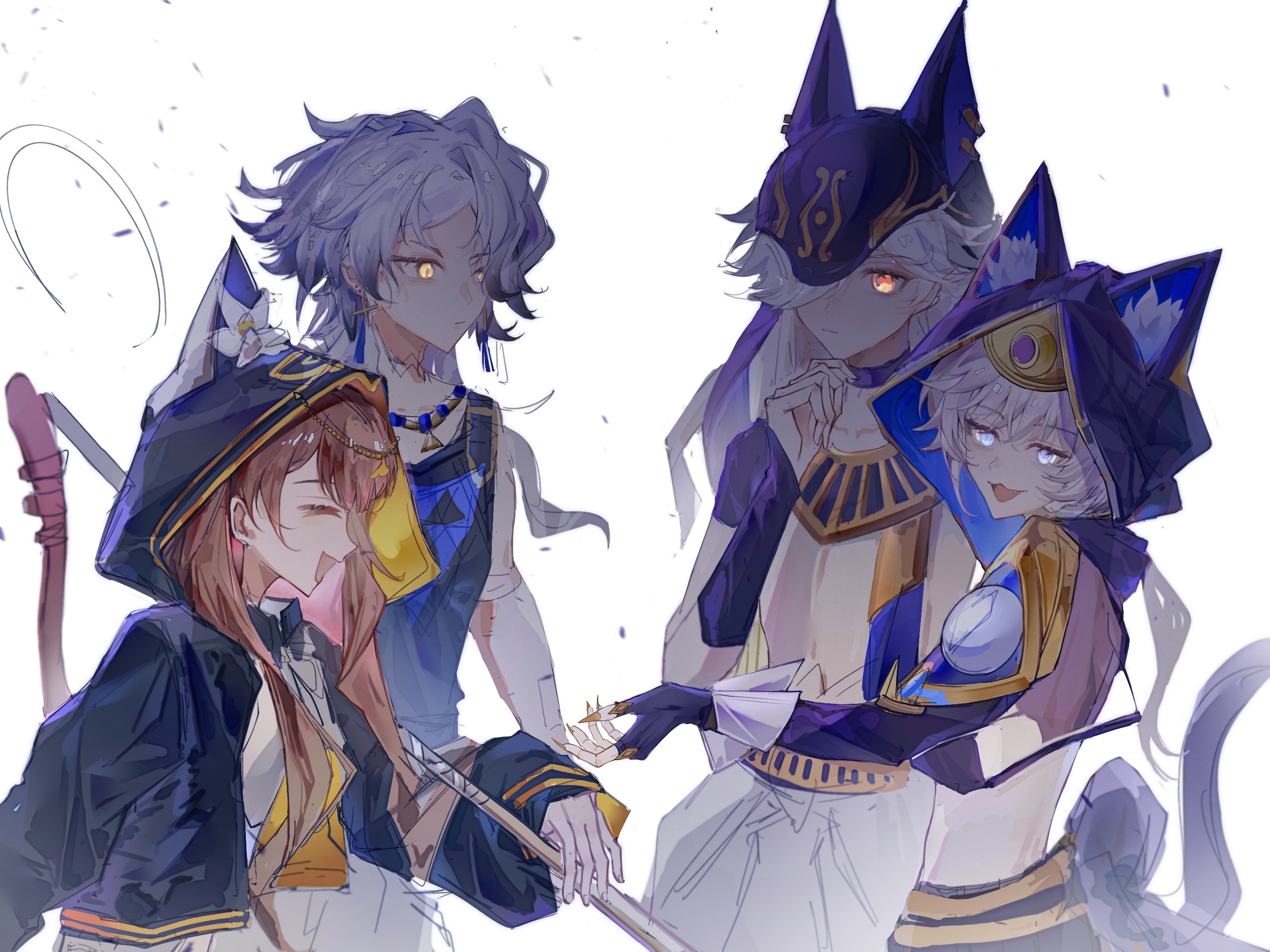 The Big ImageBoard (TBIB) - 2boys 2girls ancient egyptian ancient ...