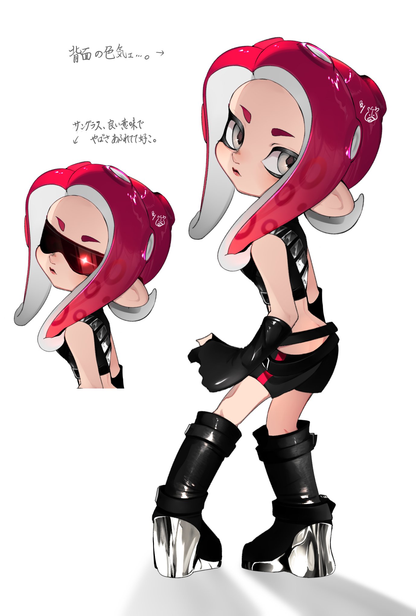 The Big ImageBoard (TBIB) - 1girl agent 8 (splatoon) bike shorts black footwear black gloves ...