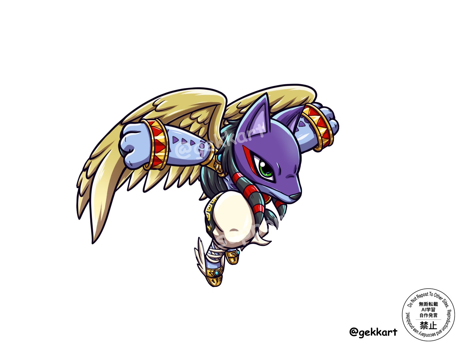 The Big ImageBoard (TBIB) - anubimon black hair body fur brown wings ...