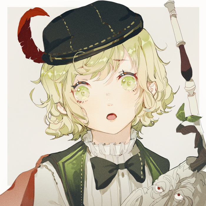 The Big ImageBoard (TBIB) - 1boy :o black bow black bowtie black headwear blonde hair bow bowtie ...