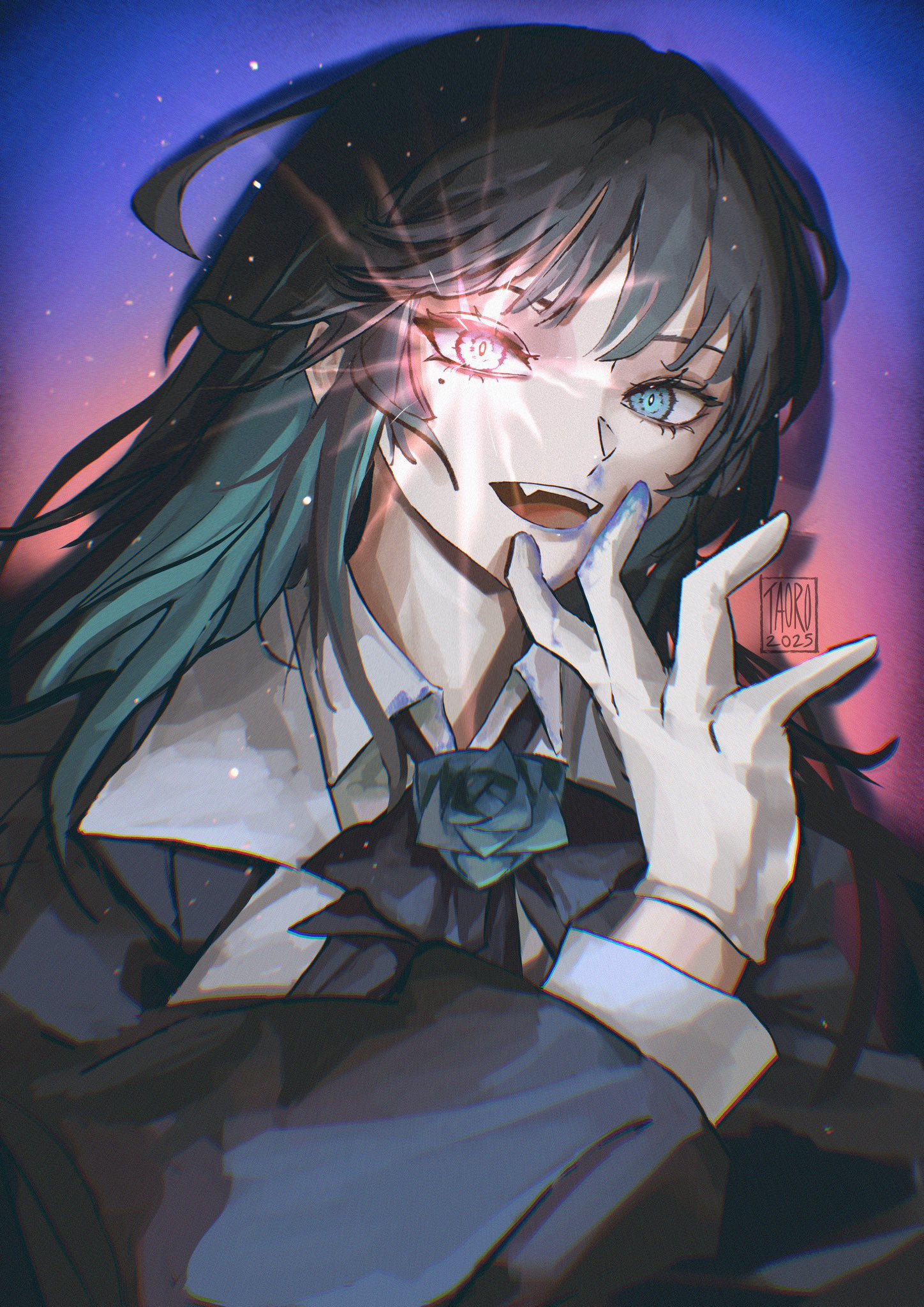 The Big ImageBoard (TBIB) - 1girl ado (utaite) black hair blue hair ...