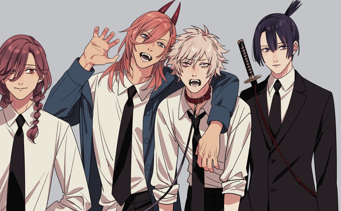 The Big ImageBoard (TBIB) - 4boys :d :| arm around shoulder arm behind back belt collar black ...