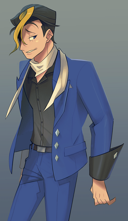 The Big ImageBoard (TBIB) - 1boy ace attorney belt black belt black hair black shirt blonde hair ...