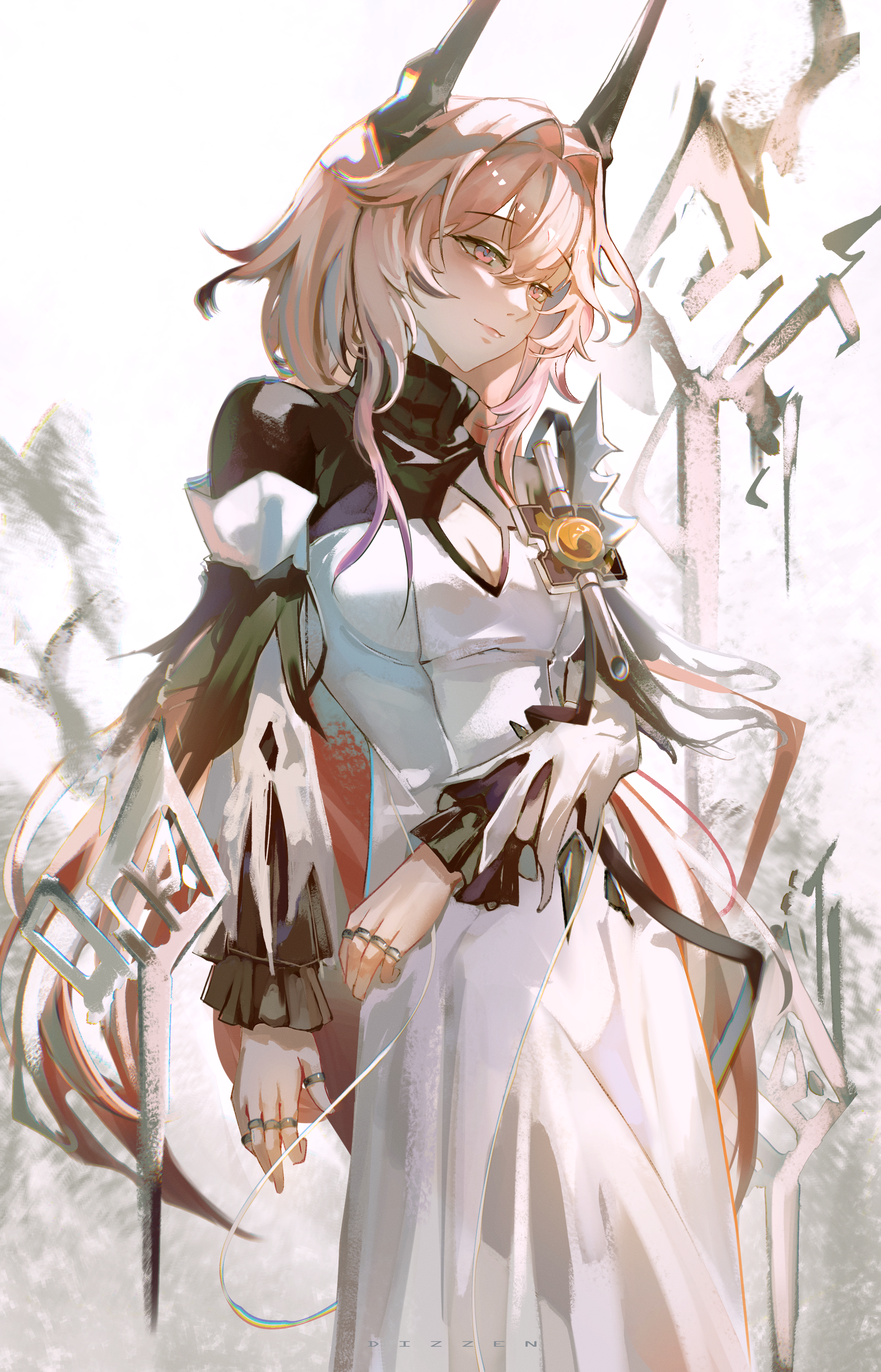 The Big ImageBoard (TBIB) - 1girl absurdres arknights black horns ...