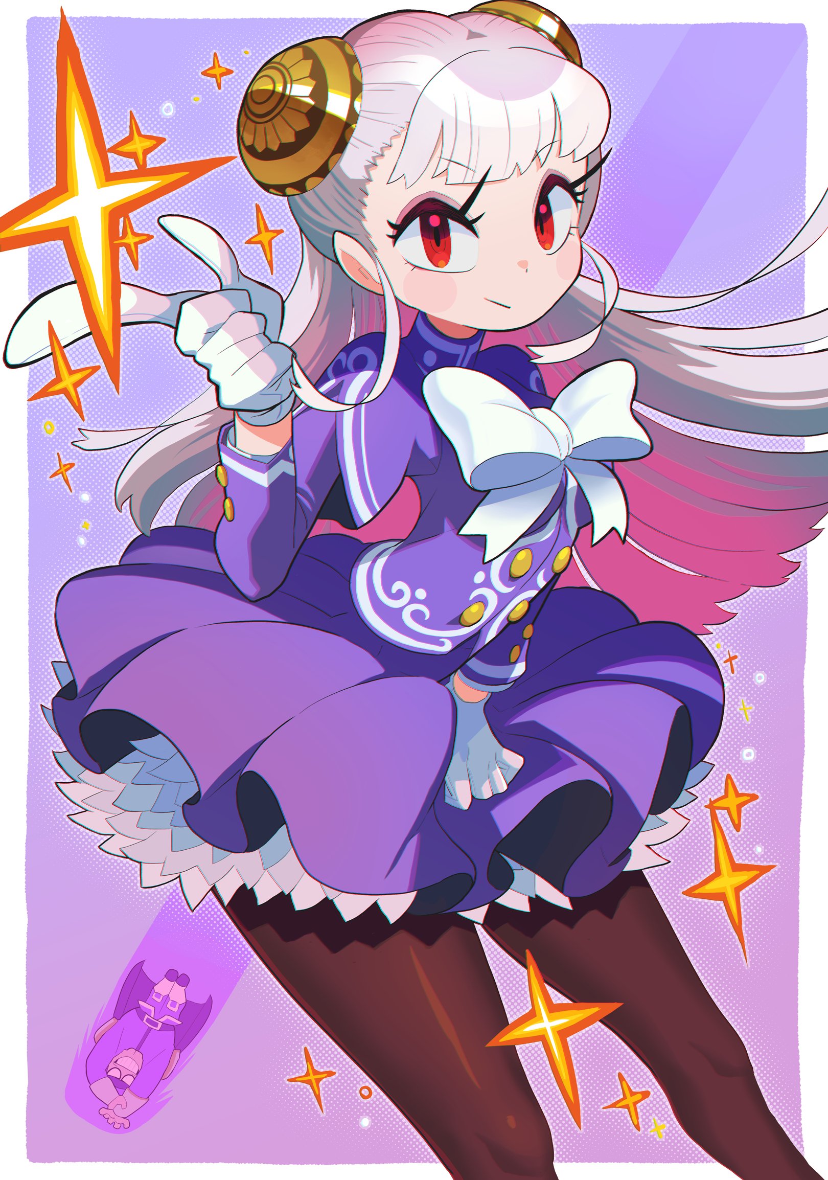 The Big ImageBoard (TBIB) - 1boy 1girl border bow brown pantyhose ...