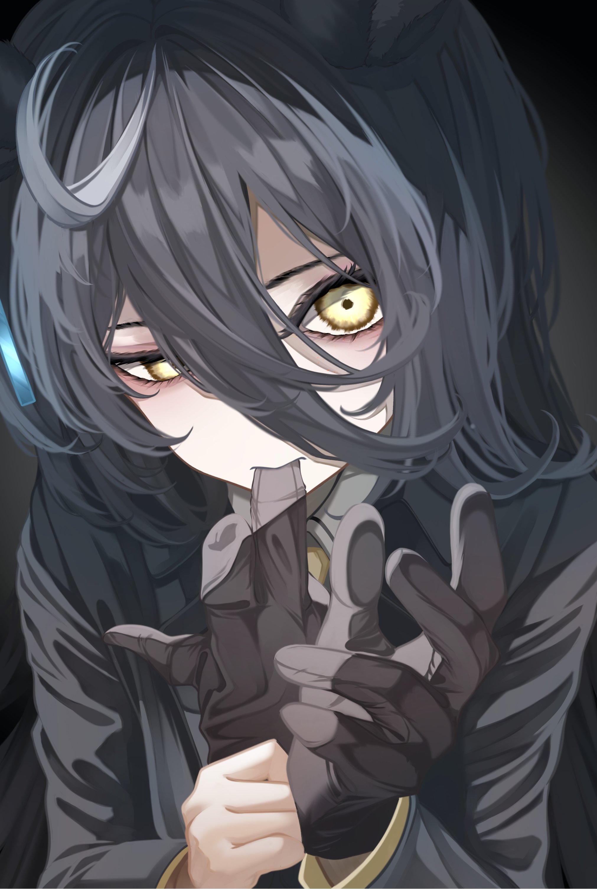 The Big ImageBoard (TBIB) - 1girl absurdres adjusting clothes adjusting gloves ahoge animal ears ...