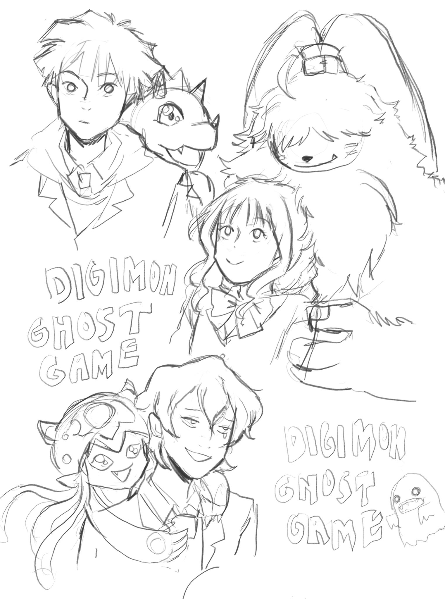 The Big ImageBoard (TBIB) - ahoge angoramon angoramon (ghost game ...