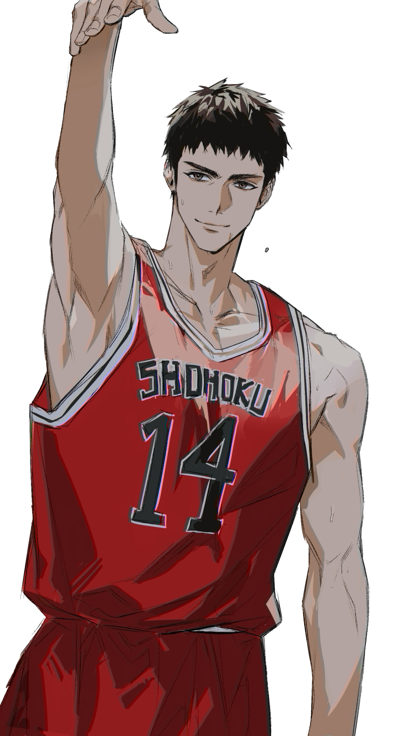 The Big ImageBoard (TBIB) - 1boy 77ho arm up basketball jersey ...