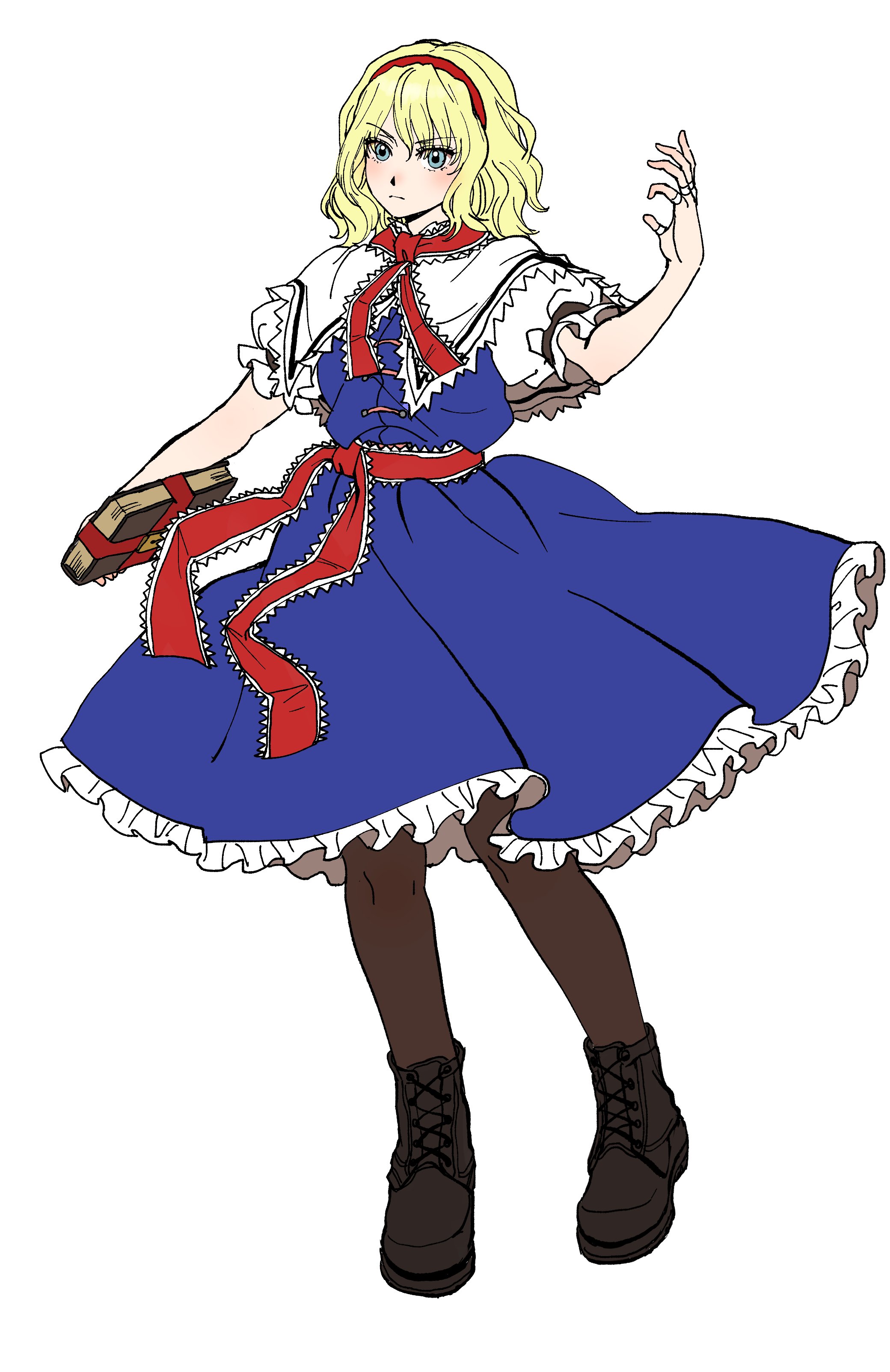 The Big ImageBoard (TBIB) - 1girl absurdres alice margatroid ascot black pantyhose blonde hair ...