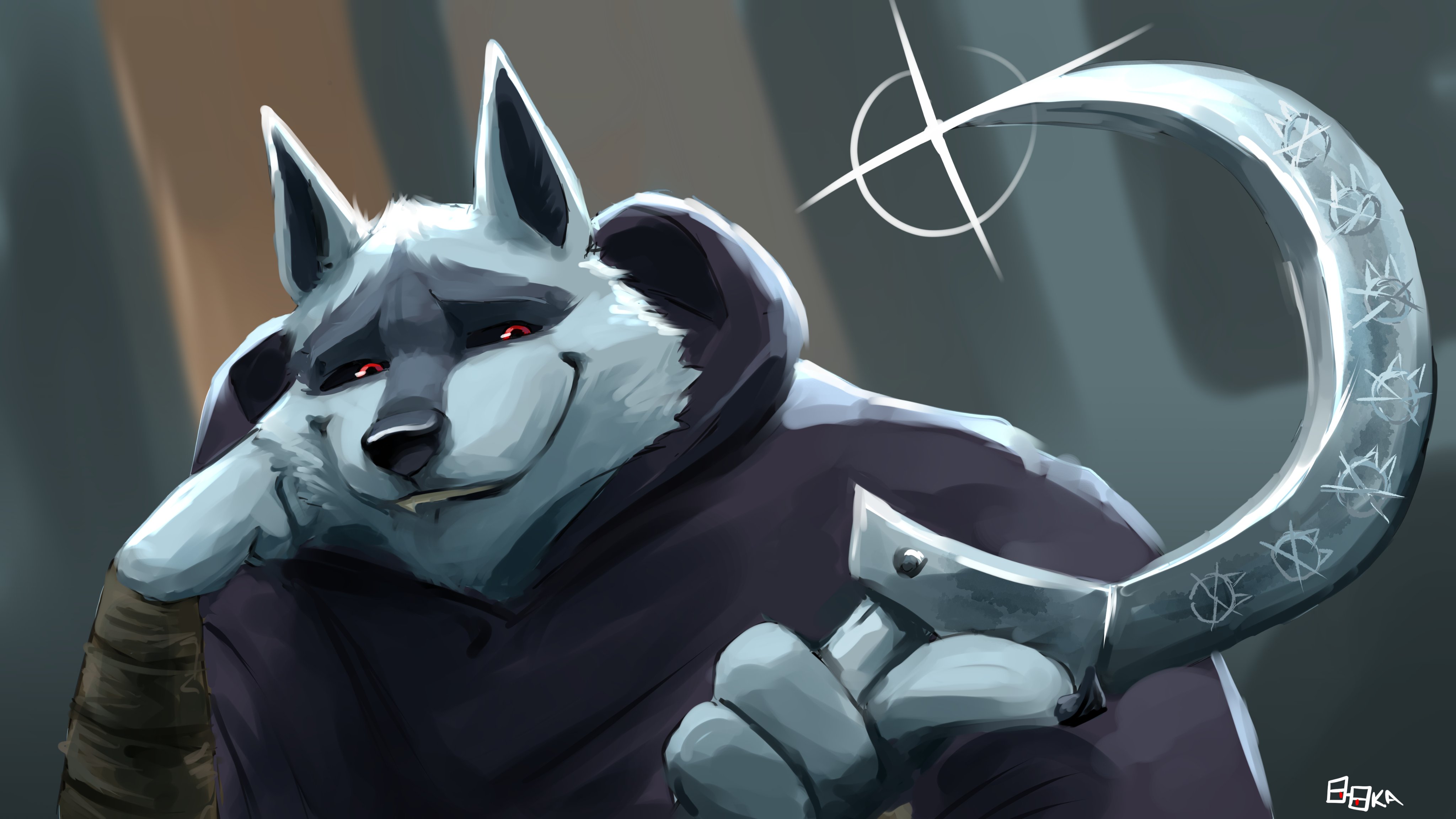 The Big ImageBoard (TBIB) - 2023 4 fingers absurd res anthro arm wraps black cloak black nose ...