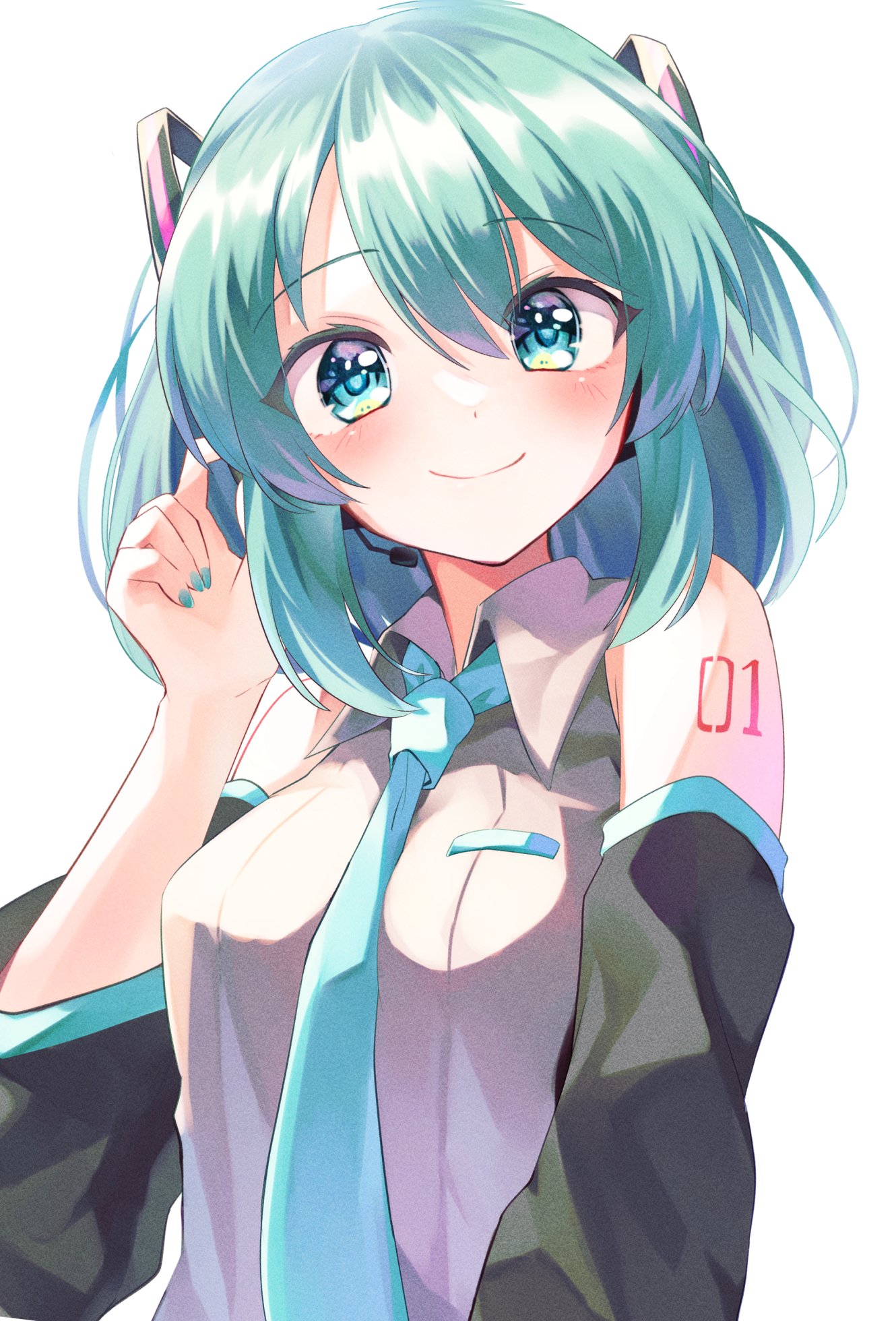 The Big ImageBoard (TBIB) - 1girl alternate hair length alternate hairstyle aqua eyes aqua hair ...
