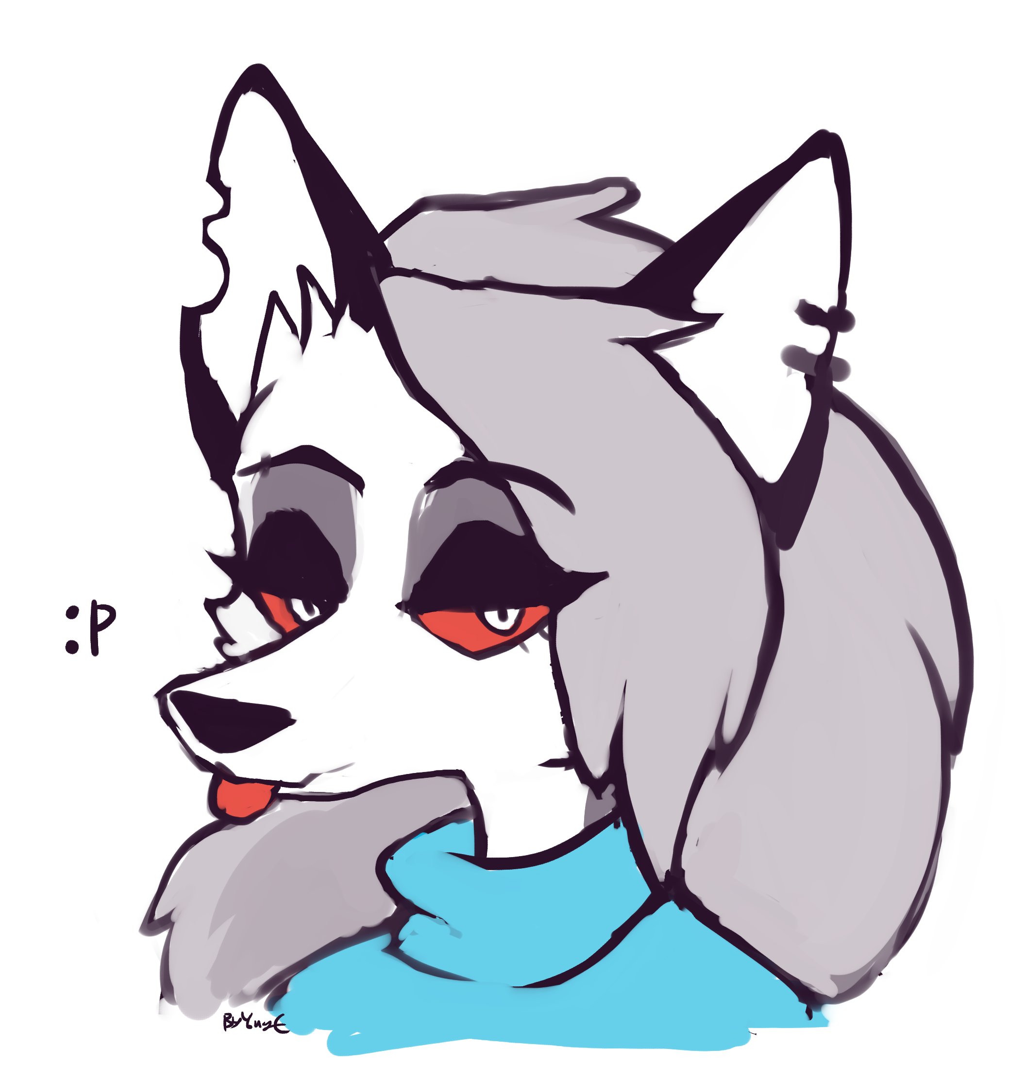 The Big ImageBoard (TBIB) - 2023 anthro black eyebrows black eyelids blep blue clothing blue ...