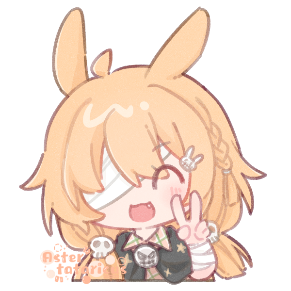 The Big ImageBoard (TBIB) - 1girl :d ^ ^ ahoge animal ears arknights artist name bandage over ...