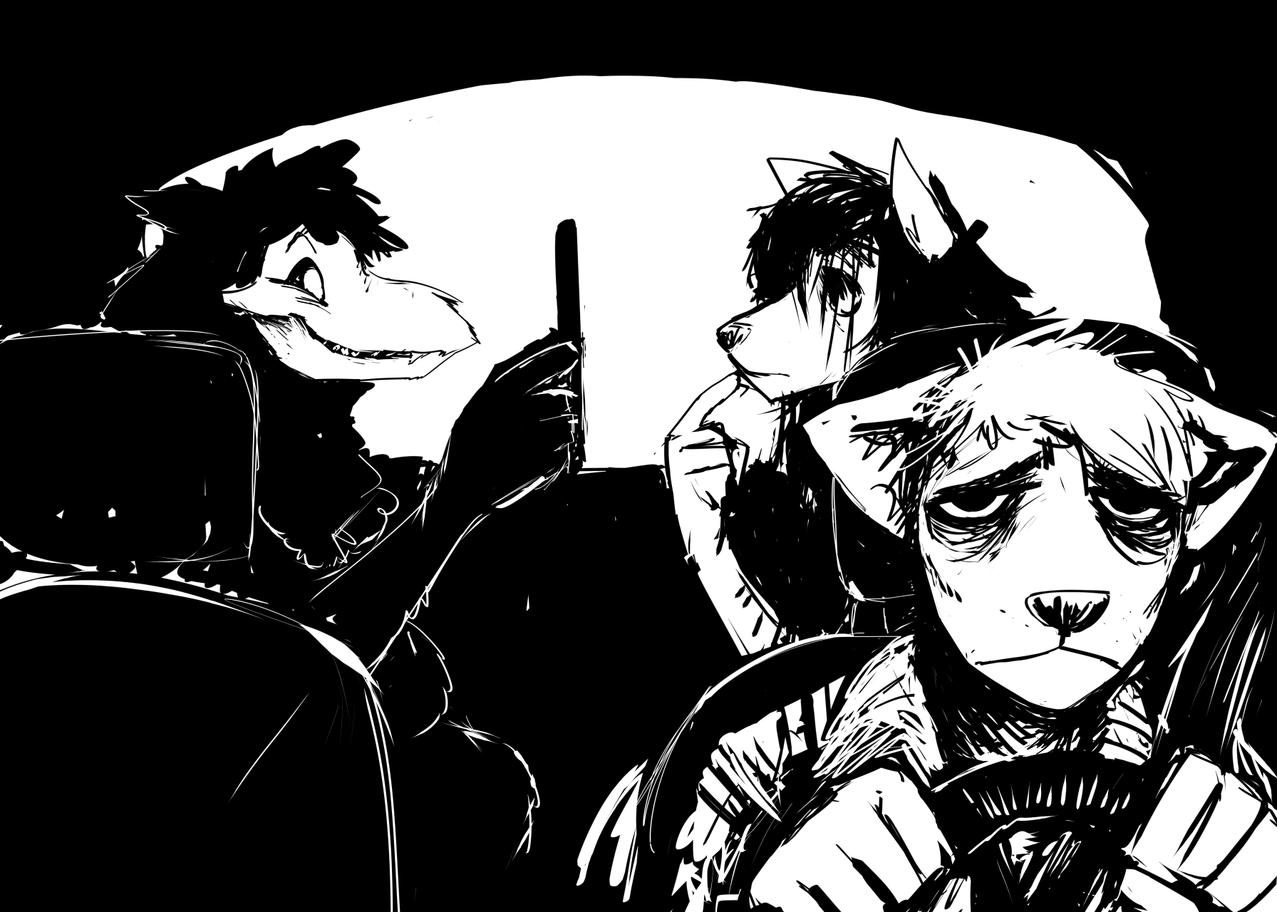 The Big ImageBoard (TBIB) - 2023 anthro black and white canid canine ...