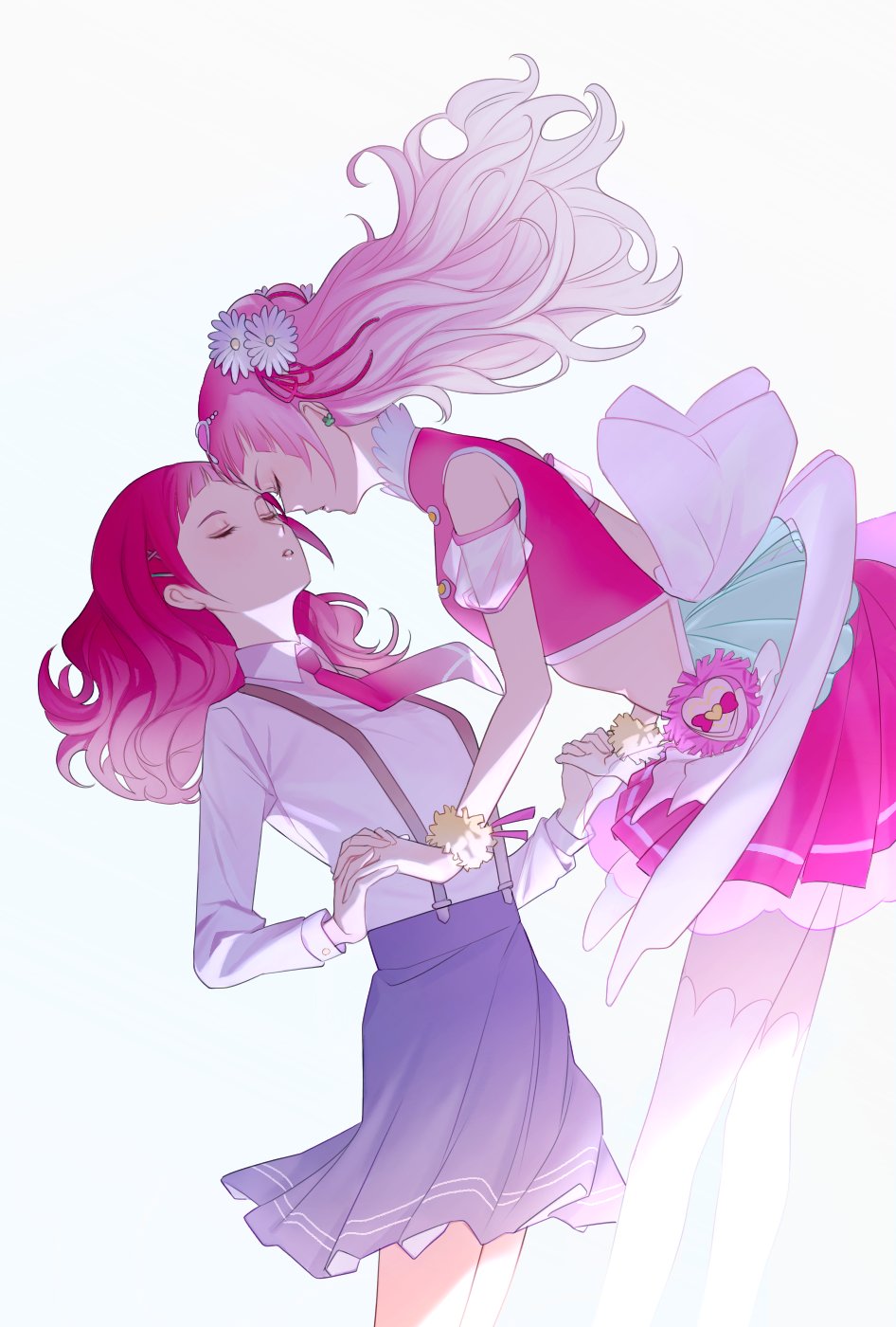 The Big ImageBoard (TBIB) - 2girls birthday closed eyes clover earrings ...