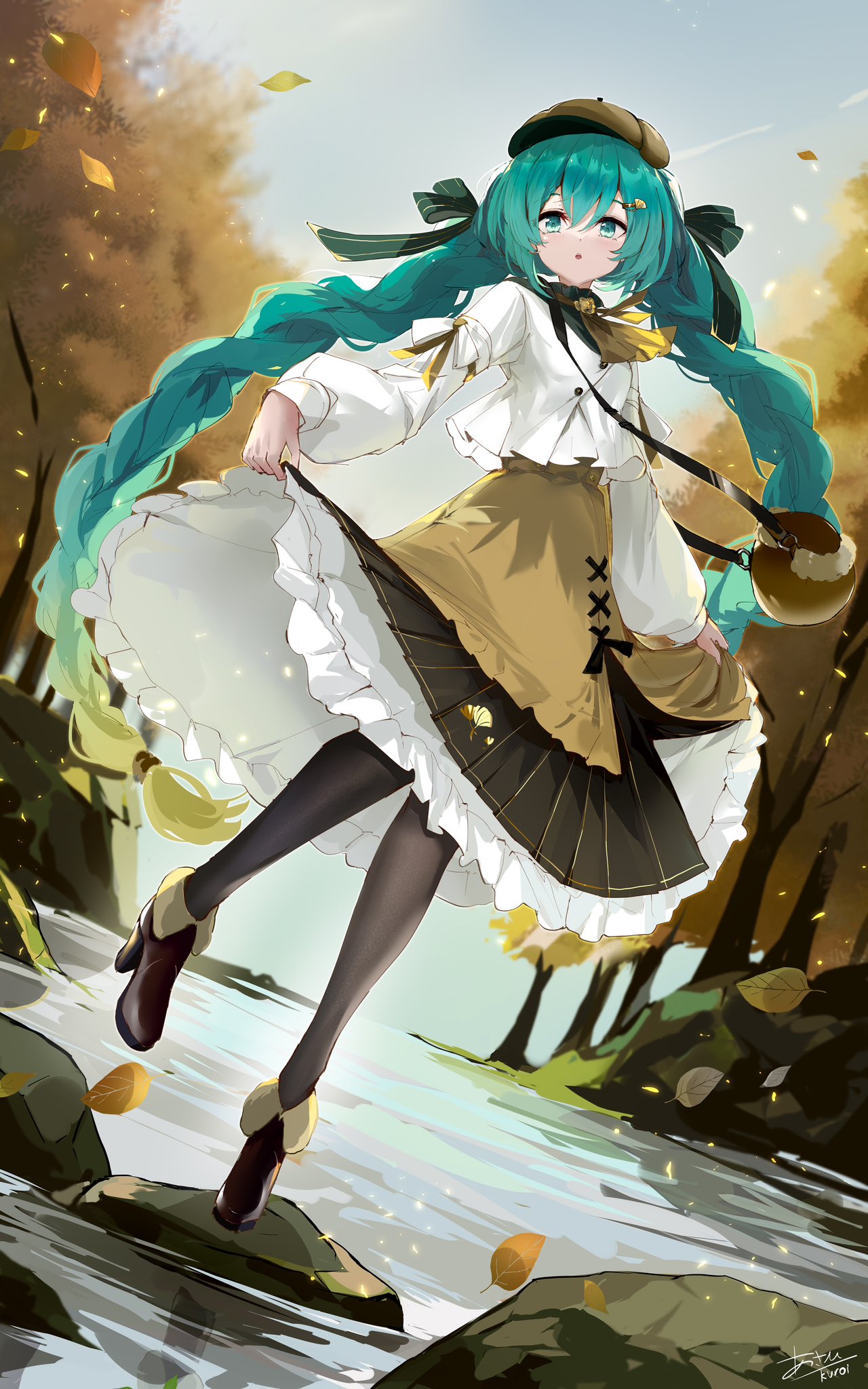 The Big ImageBoard (TBIB) - 1girl :o alternate costume alternate hairstyle aqua eyes aqua hair ...