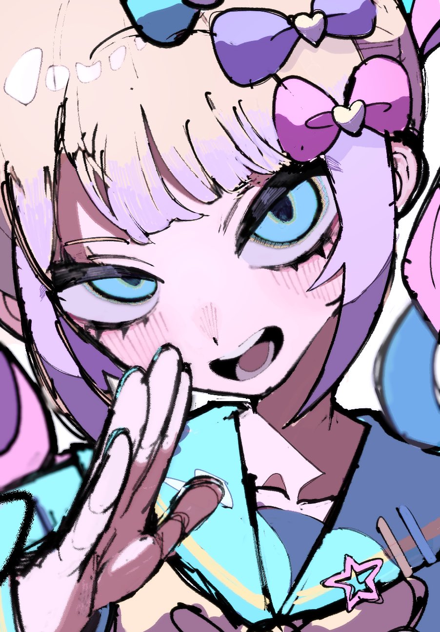 The Big Imageboard Tbib 1girl Blonde Hair Blue Bow Blue Eyes Blue