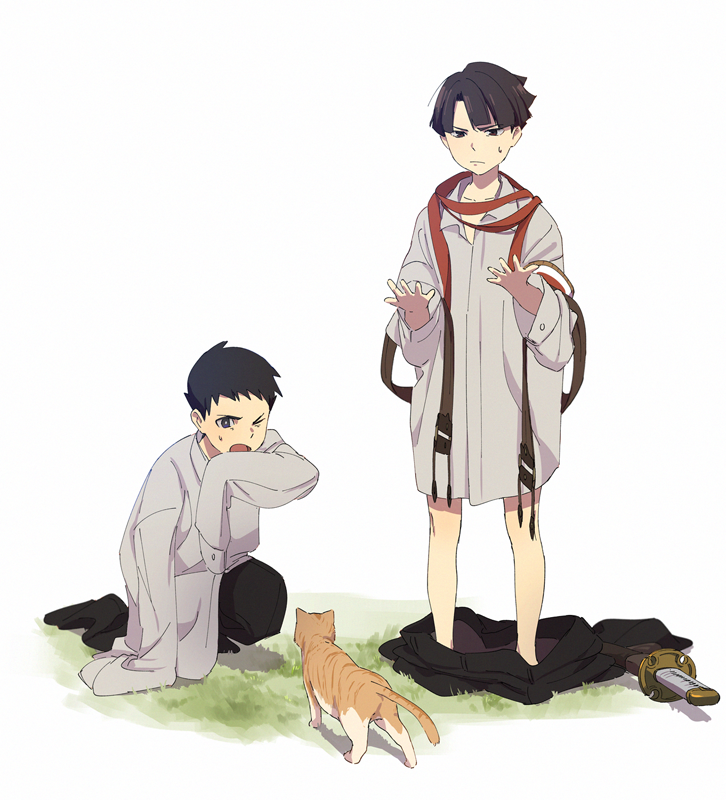 The Big ImageBoard (TBIB) - 2boys ace attorney aged down black eyes ...