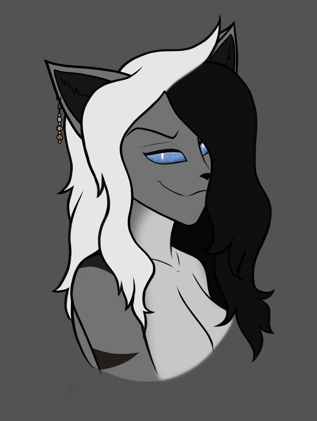 The Big Imageboard Tbib Alien Anthro Black Hair Blue Eyes Brown Body Brown Stripes Canid