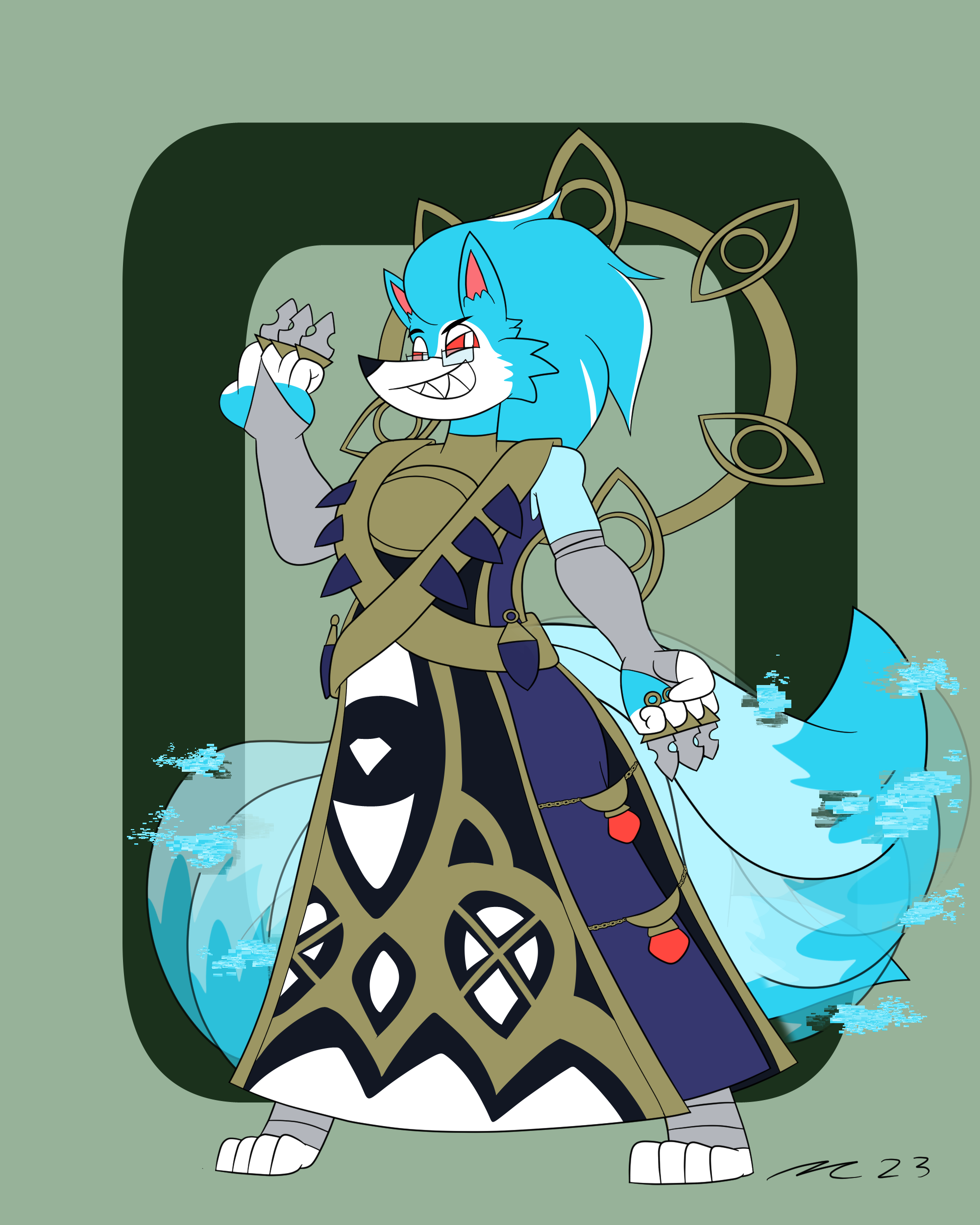 The Big ImageBoard (TBIB) - 4:5 absurd res canid canine female fox glitch hi res mac-daddy ...