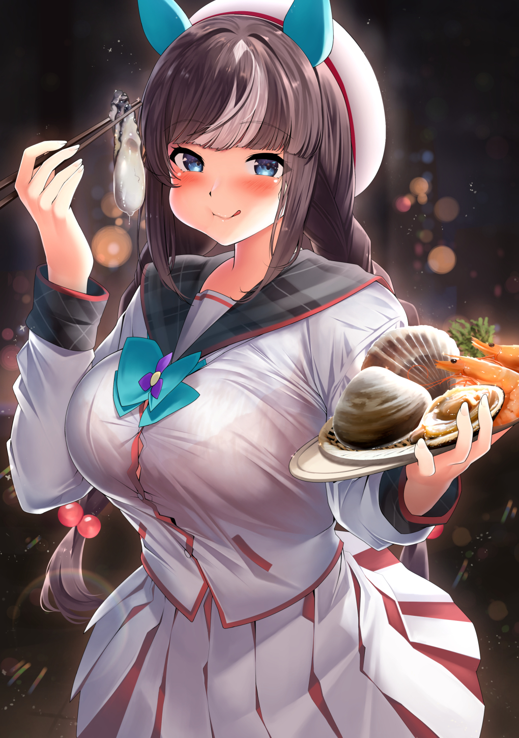 The Big Imageboard Tbib 1girl Bangs Beret Blue Eyes Blunt Bangs