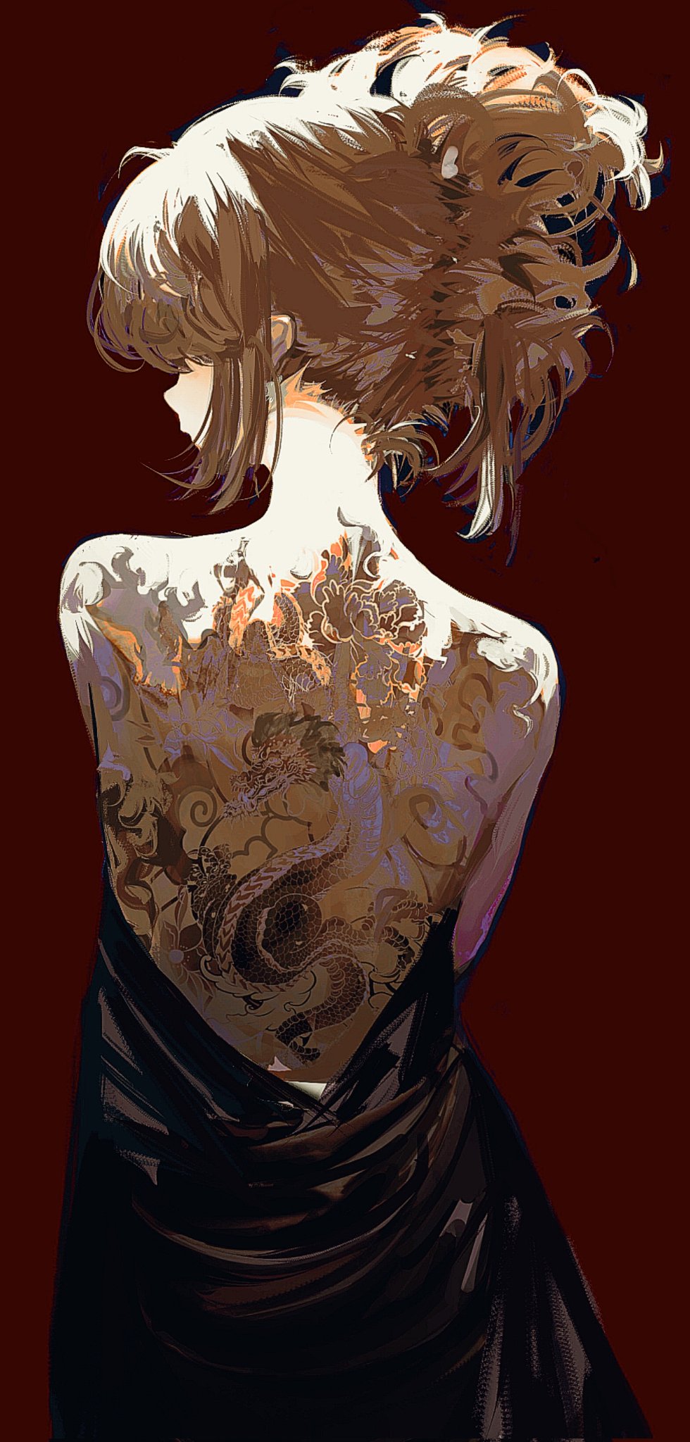 The Big ImageBoard (TBIB) - 1girl back back focus back tattoo backless ...