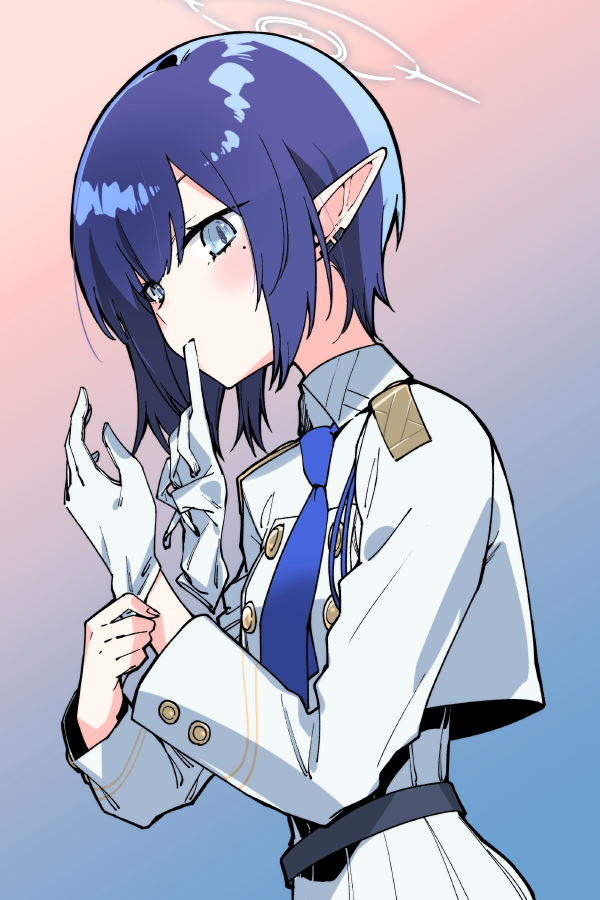 The Big ImageBoard (TBIB) - 1girl adjusting clothes adjusting gloves aoi (blue archive) bangs ...