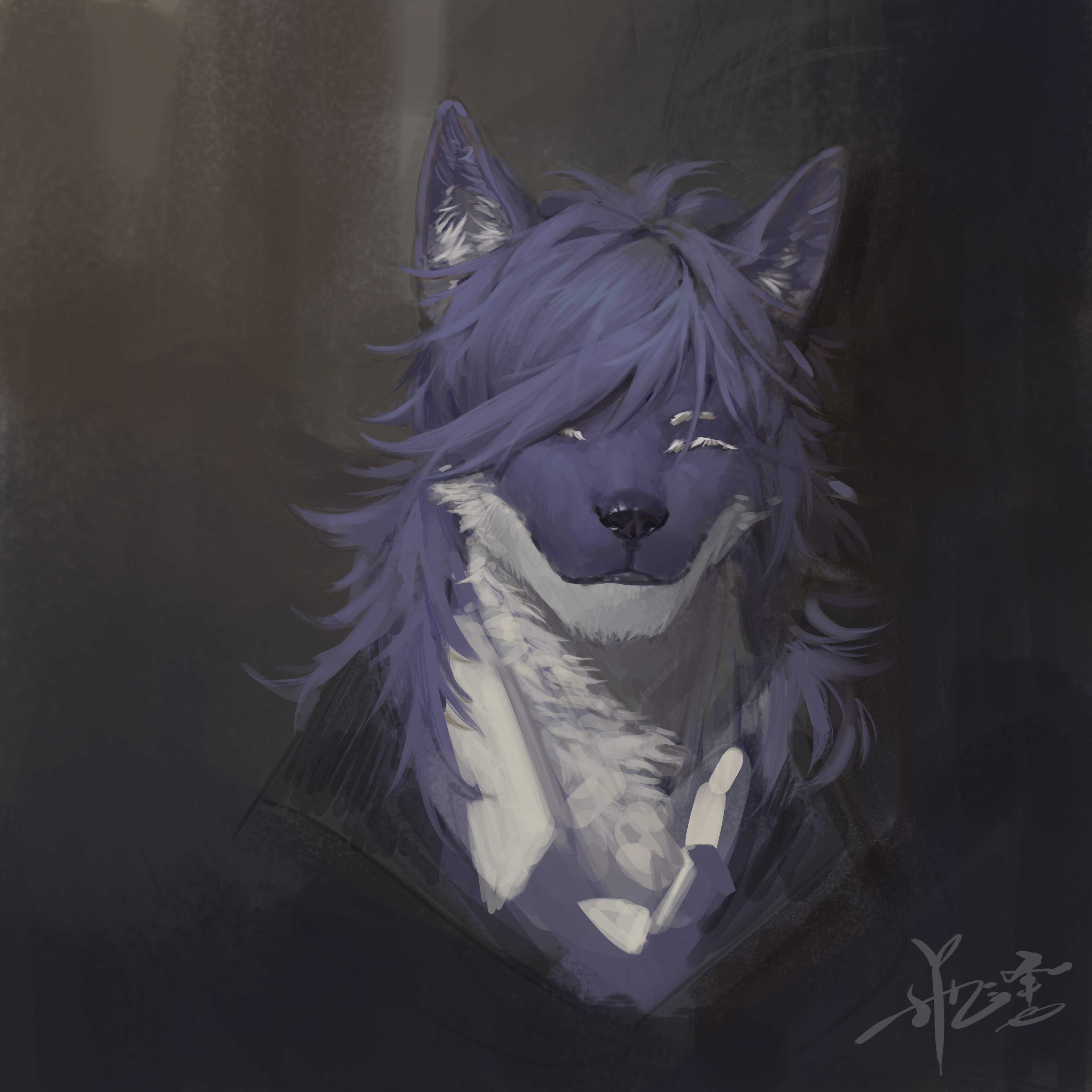 The Big ImageBoard (TBIB) - 1:1 absurd res anthro awaldkize black clothing black nose black ...