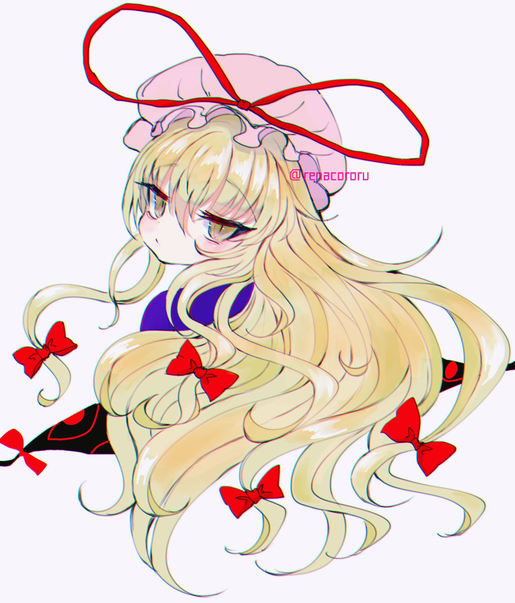 The Big ImageBoard (TBIB) - 1girl bangs blonde hair blush bow closed mouth dress gap (touhou ...