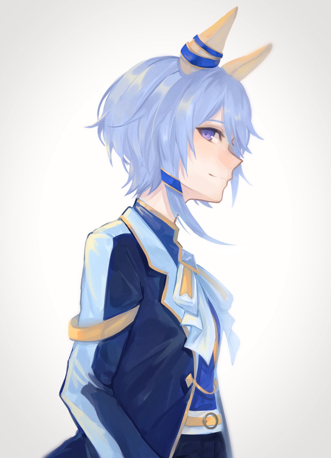 The Big ImageBoard (TBIB) - 1girl animal ears belt black pants blue eyes blue hair blue jacket ...