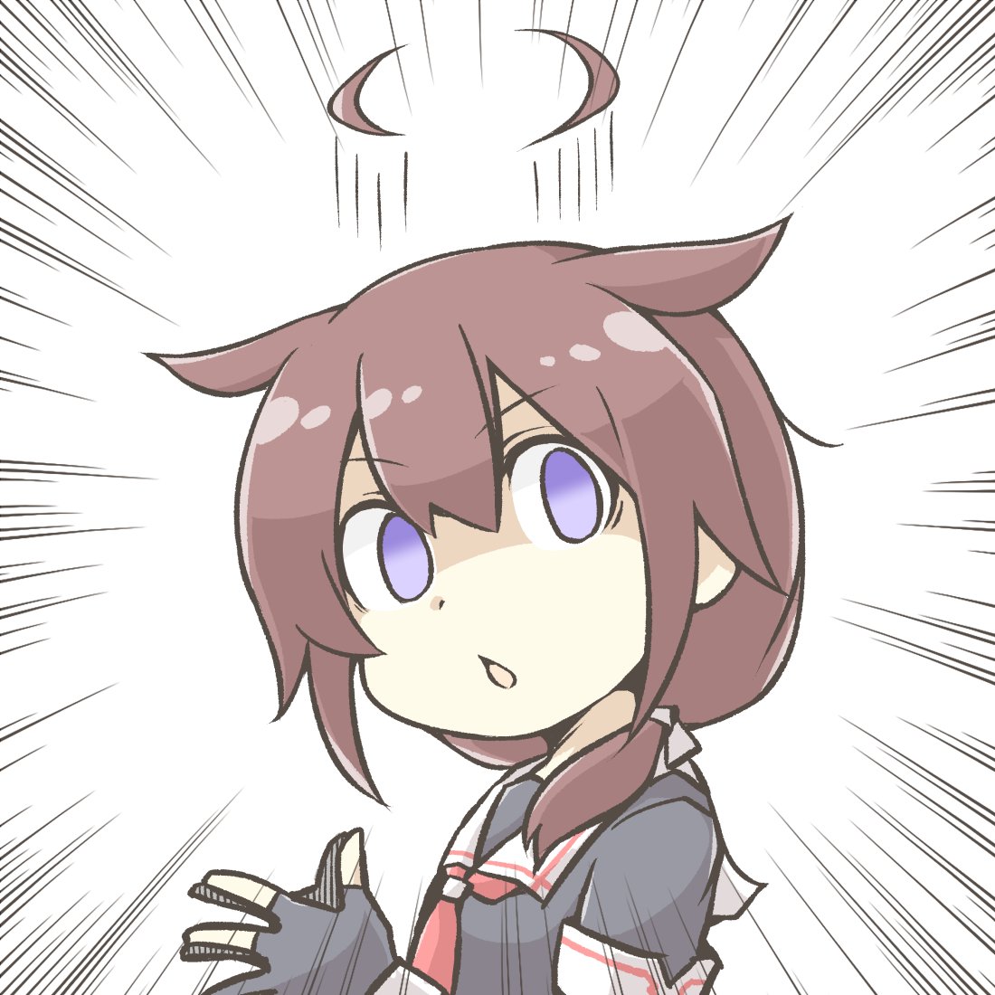 The Big ImageBoard (TBIB) - 1girl ahoge akara kai black gloves black serafuku blue eyes braid ...