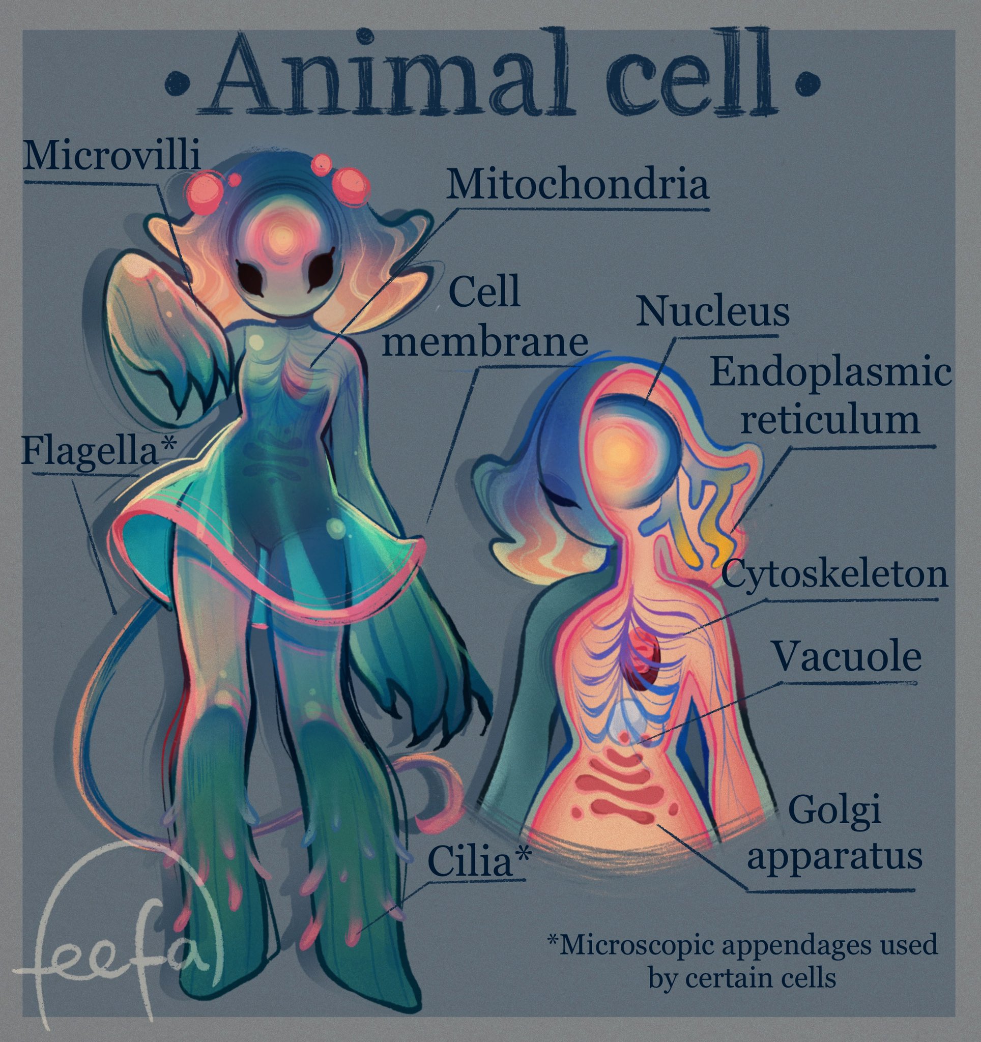 The Big ImageBoard (TBIB) - 1girl biology cell (biology) cell nucleus ...