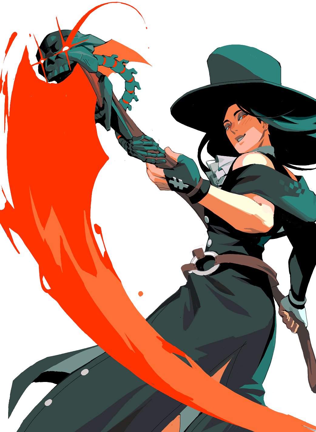 The Big ImageBoard (TBIB) - 1other androgynous bare shoulders black gloves black hair black hat ...