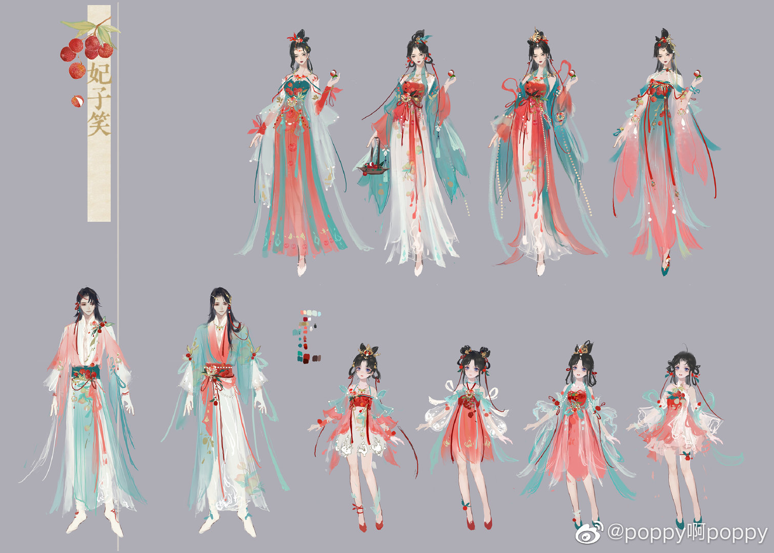 The Big ImageBoard (TBIB) - 1boy 2girls :o bare legs basket black hair chinese clothes double ...