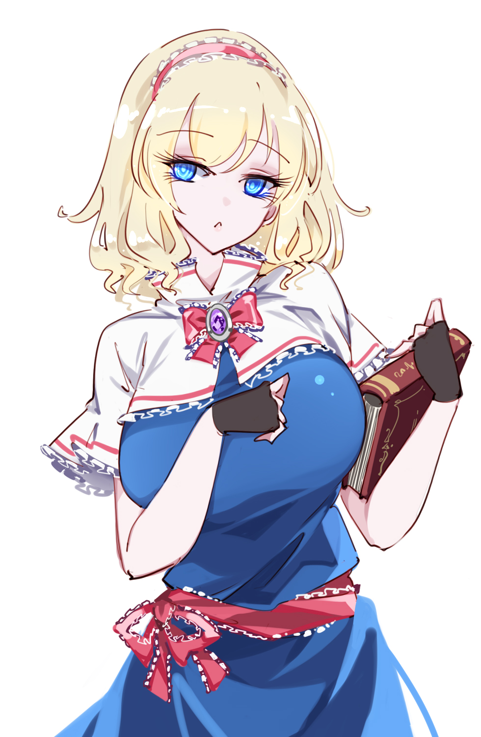 The Big ImageBoard (TBIB) - 1girl alice margatroid bangs black gloves blonde hair blue dress ...